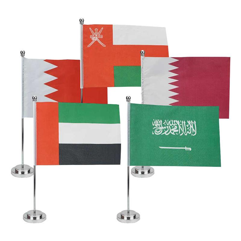 Buy Saudi Arabia Flag with Silver Base & Metal Pole in Qatar